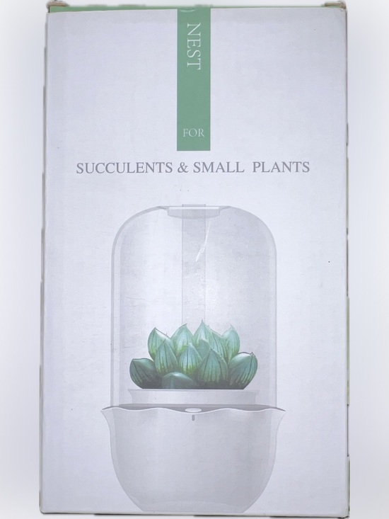 Accents | New Nest Mini Green Succulent Planter Terrarium Grow Light ...